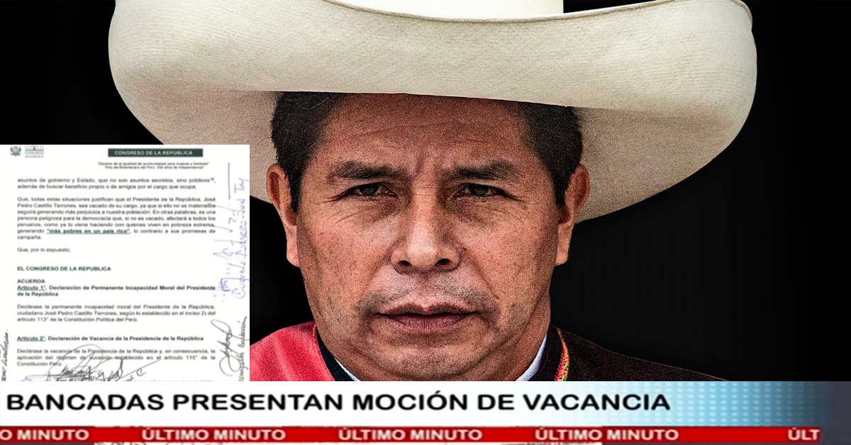 Presentan Moción De Vacancia Contra Pedro Castillo Video 0133