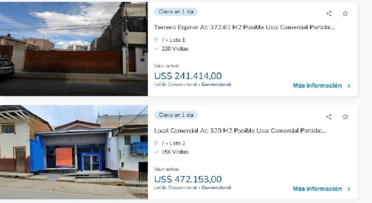 Remate BCP: Subasta de inmuebles