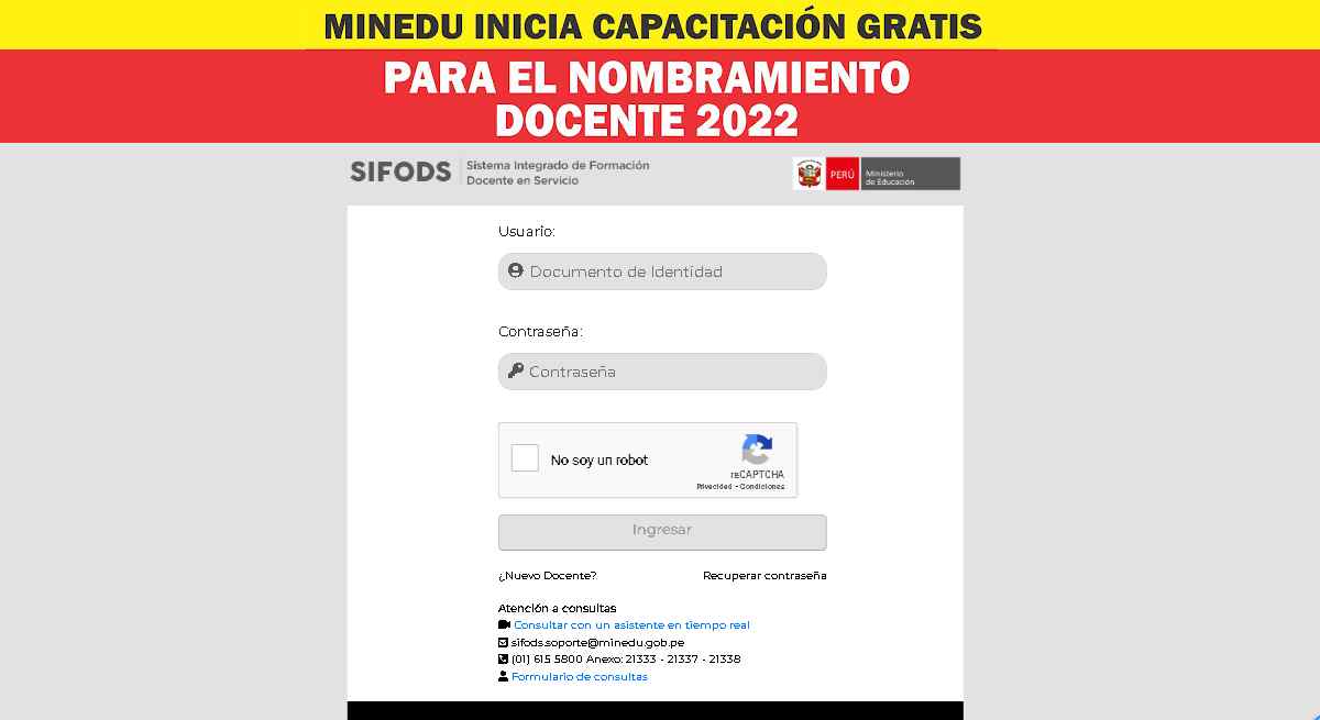 MINEDU: Inicia capacitación gratuita para nombramiento docente 2022