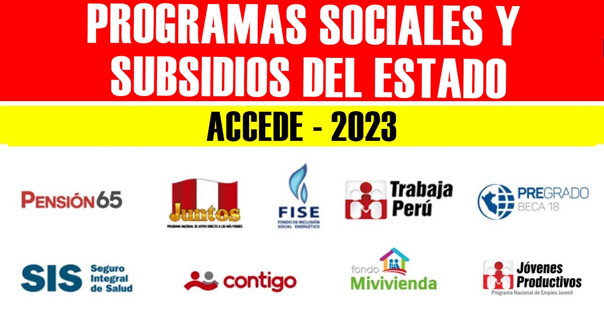 Programas Sociales 2023: ¿Cómo ser beneficiario?