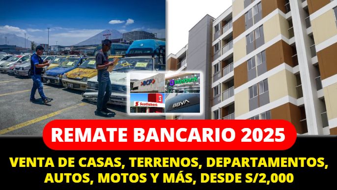 Subasta Inmuebles 2025: Terrenos, Casas y Vehículos en Venta desde S/2,000